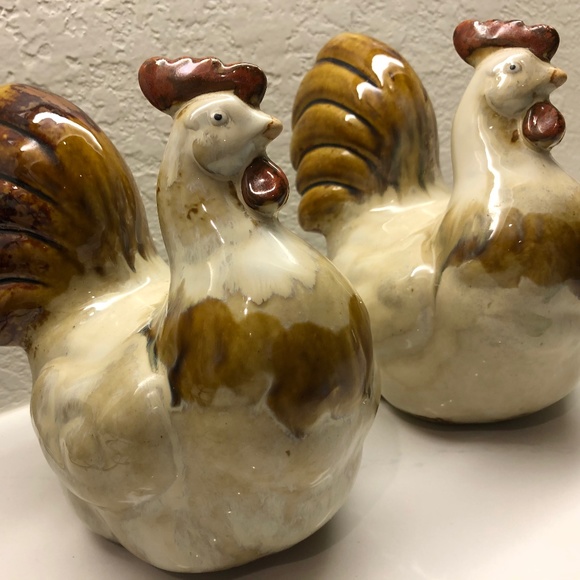 Kitchen | Vintage Glazed Ceramic Chickens | Poshmark